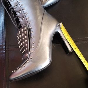 Glamour Chic | Shoes | Pewter Grey High Ankle Booties | Poshmark